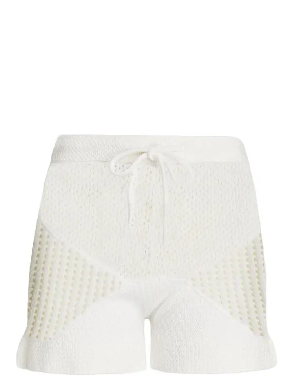 Zimmermann Crochet-knit Cotton Shorts - White