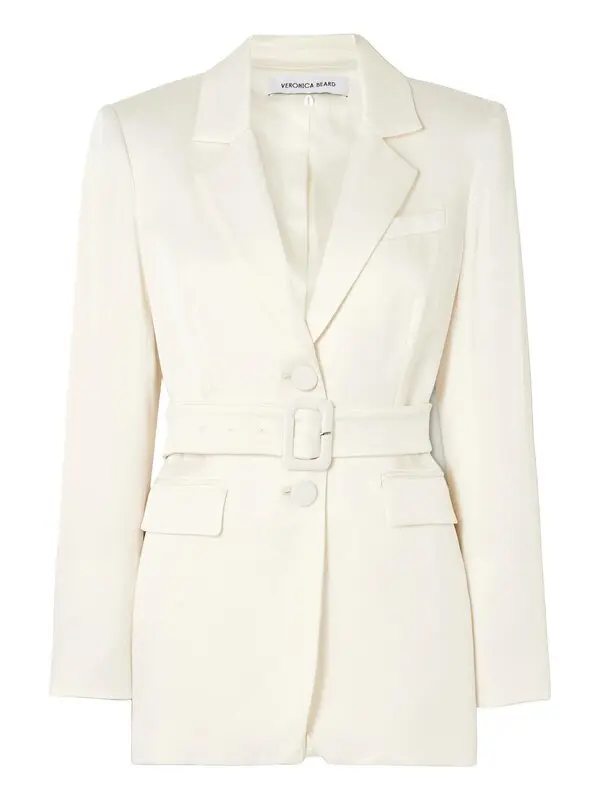 Veronica Beard Ryanne Crepe Blazer - White