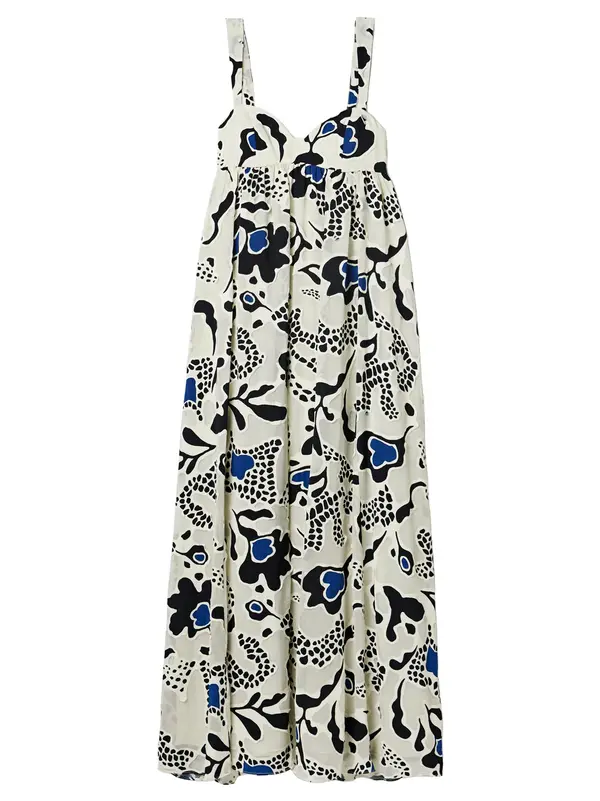 Ulla Johnson Leilani Appliquéd Printed Maxi Dress - Off-white