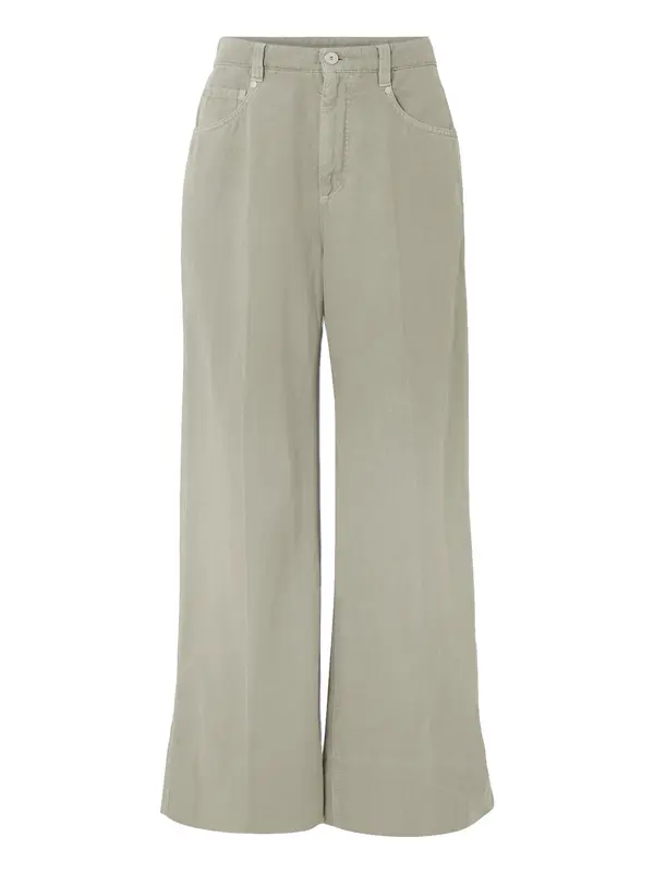Brunello Cucinelli High-rise Wide-leg Jeans - Green