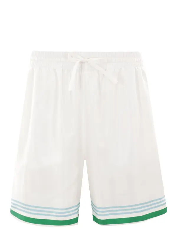 Casablanca Tennis Club Icon Shorts - White