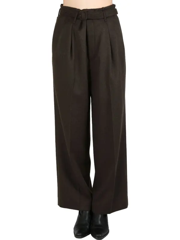 Auralee Belted Trousers - Brown