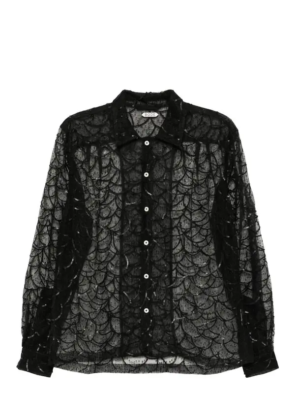 BODE Pewter Shoal Shirt - Black