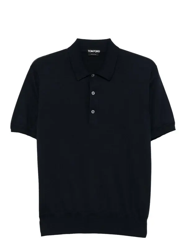TOM FORD Cotton Polo Shirt - Blue