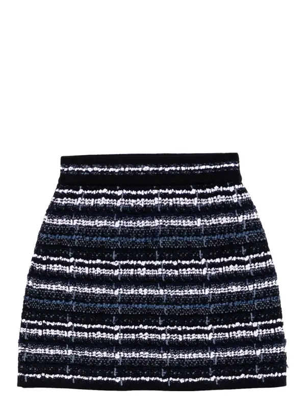 Thom Browne Tweed Mini Skirt - Blue