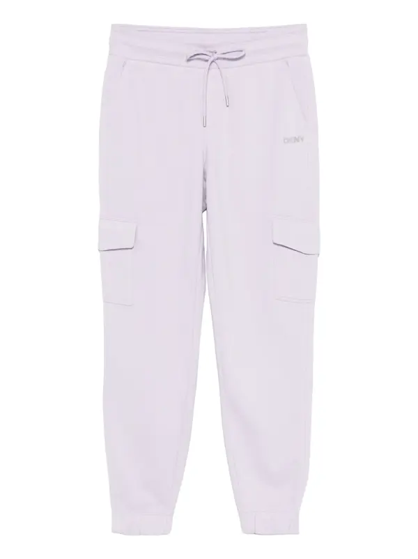Dkny Studded-logo Track Pants - Purple