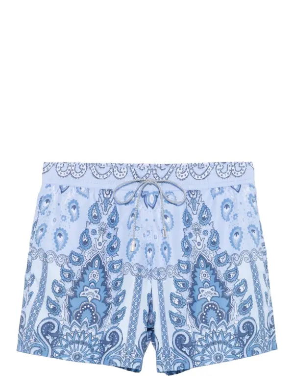 Etro Medallion-print Swim Shorts - Blue