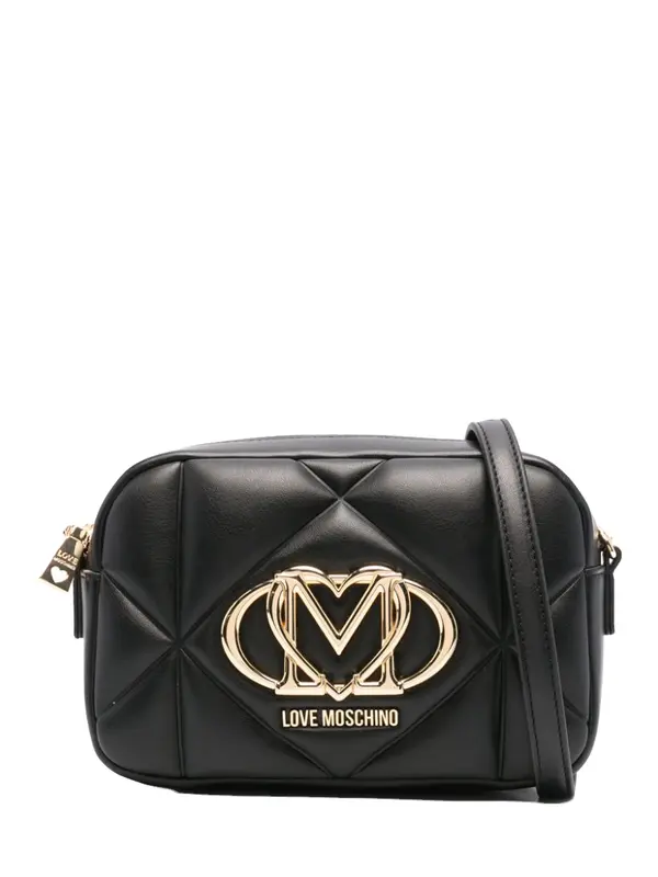 Moschino Logo-plaque Crossbody Bag - Black