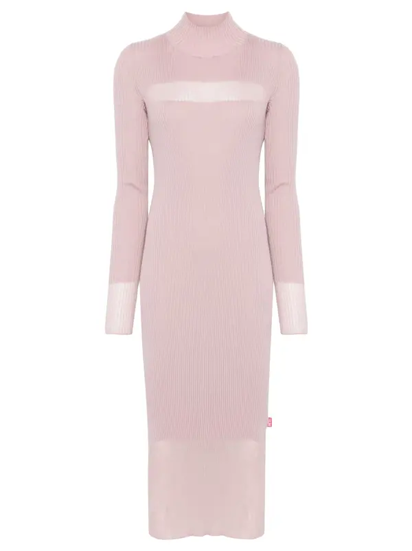 DIESEL Ribbed-knit Midi Dress - Pink
