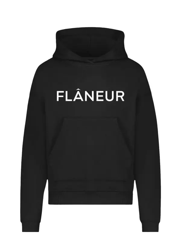 FLANEUR Logo-print Hoodie - Black