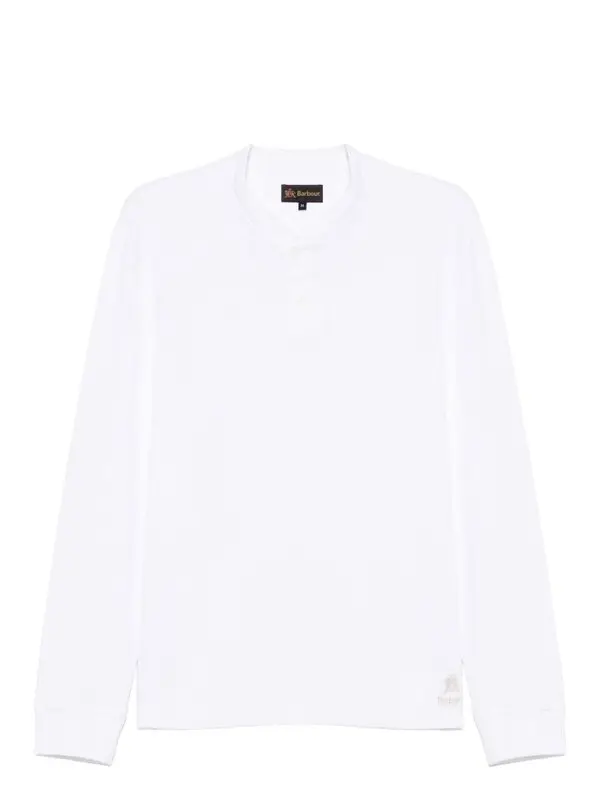 BARACUTA Henley T-shirt - White