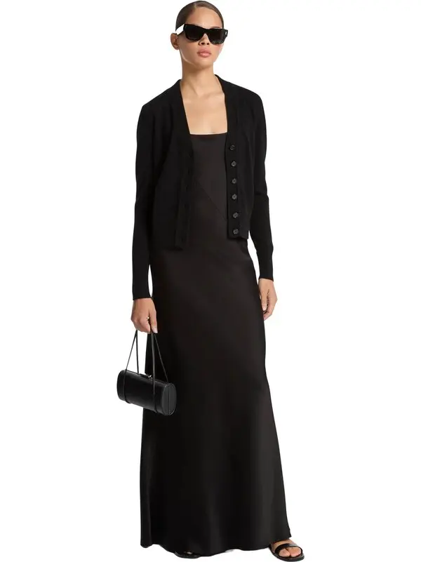Michael Kors Cashmere Button-front Cardigan - Black
