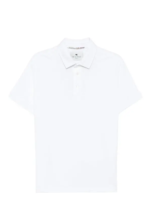 Etro Pegaso-embroidered Polo Shirt - White