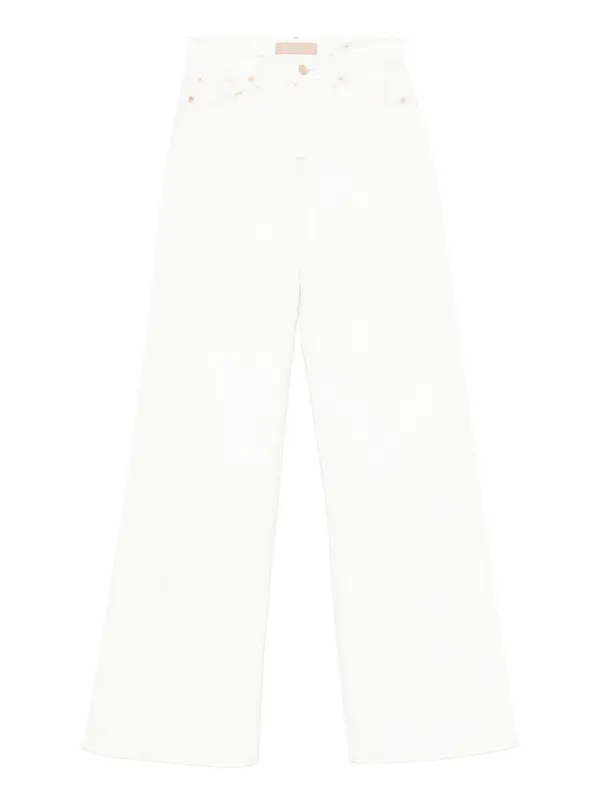 7 For All Mankind Lotta Wide Leg Jeans - White