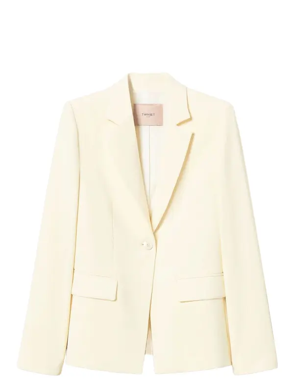 TWINSET Crepe Blazer - Neutrals