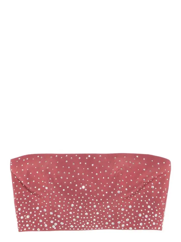 Alex Perry Crystal-embellished Top - Brown