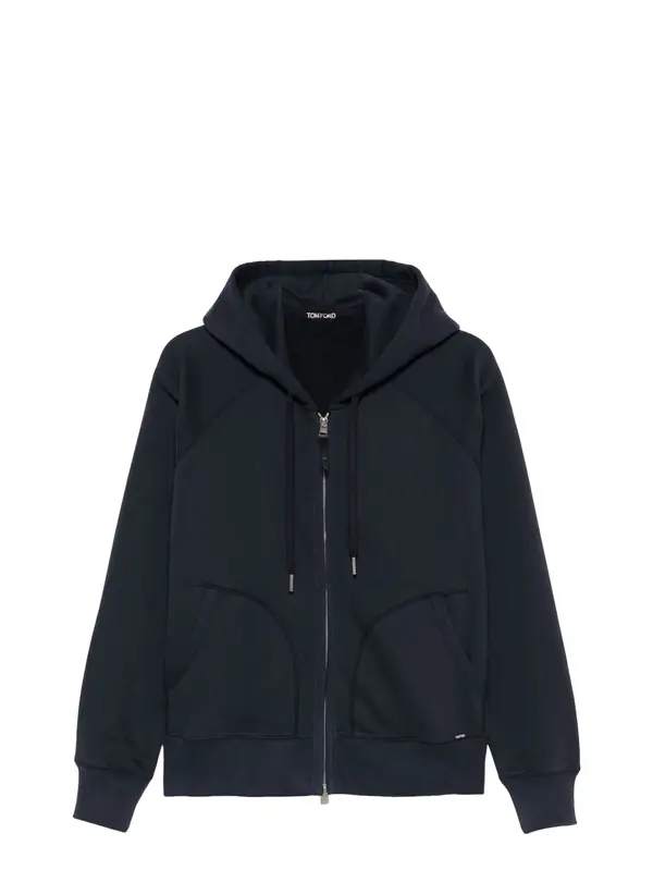 TOM FORD Zip-up Hoodie - Blue