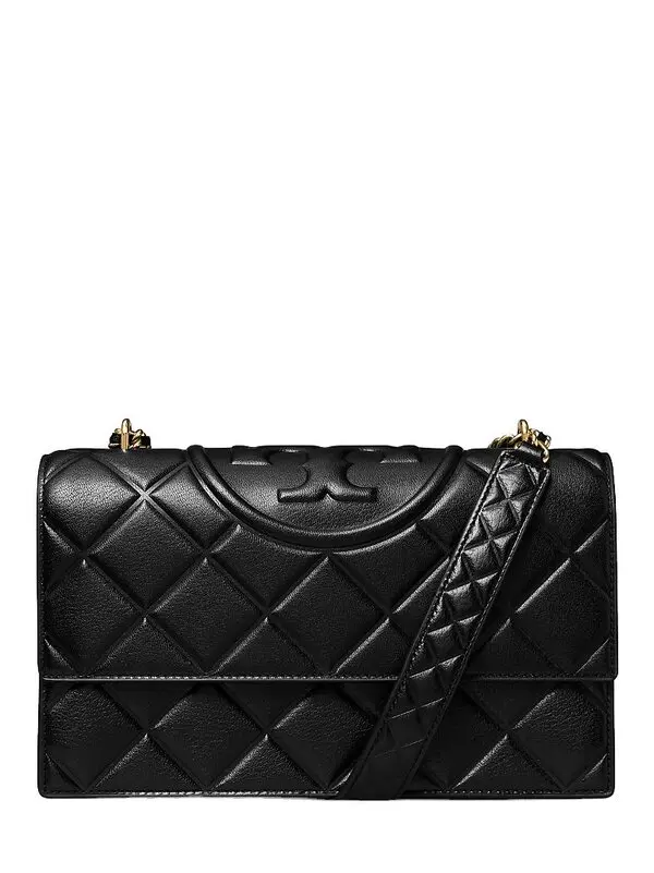 Tory Burch Fleming Convertible Shoulder Bag - Black/gold