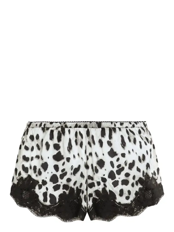 Dolce & Gabbana Leopard-print Satin Shorts - Neutrals