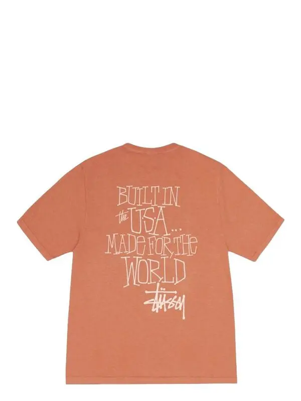 StÜssy Built In Usa Pigment Dyed Tee Shirt - Rust