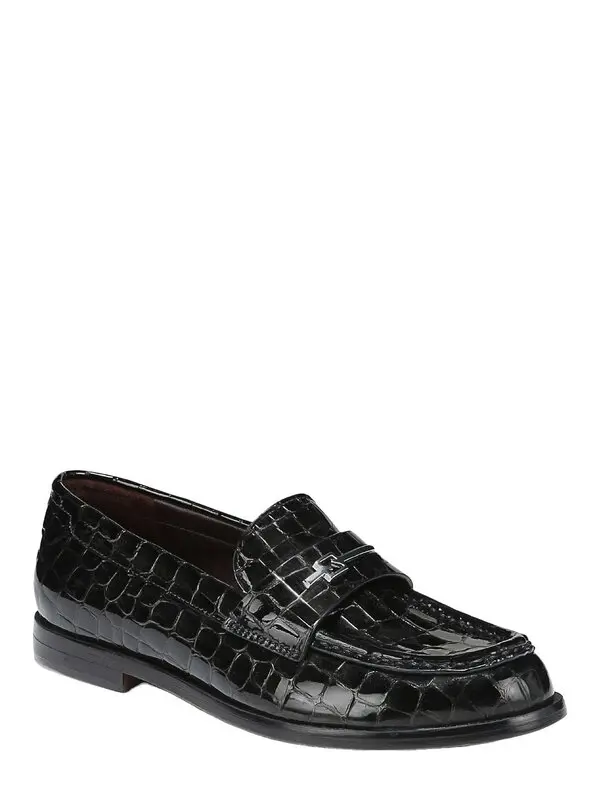 Franco Sarto Riley Bit Loafer - Black Croc Patent