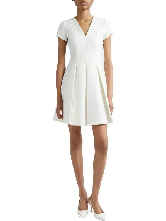 Emporio Armani Emma Pleated Dress - Off White