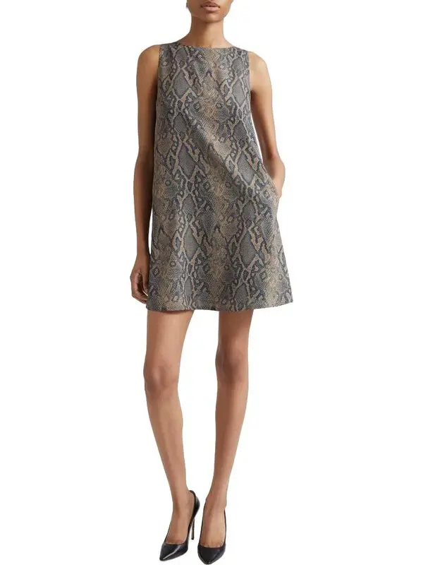 Emporio Armani Snakeskin Print Shift Dress - Multi
