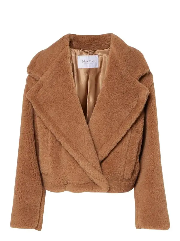 Max Mara Gardone Hair And Silk Teddy Coat - Brown