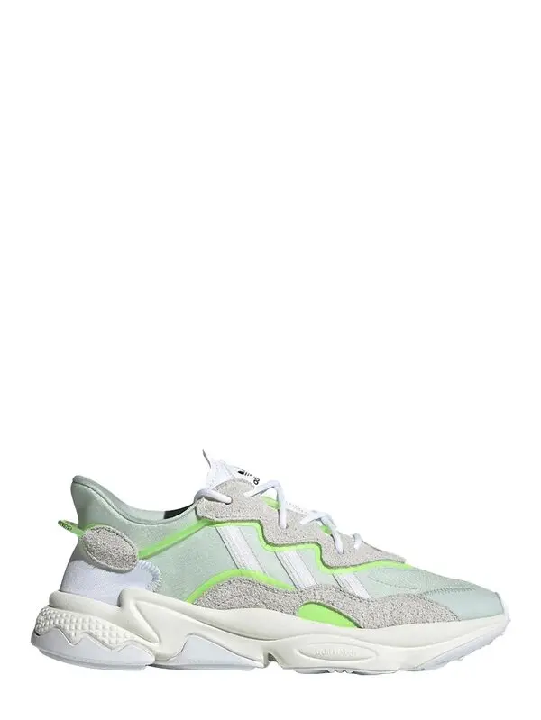 Adidas Ozweego Lace Up Sneakers - Dash Green/cloud White/signal Green