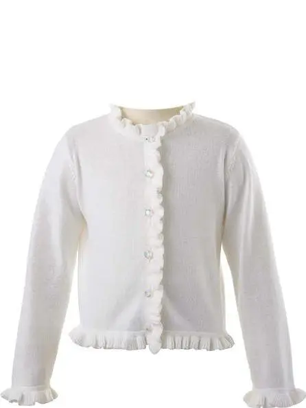 RACHEL RILEY Frill Cardigan - White