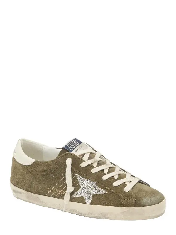 GOLDEN GOOSE Super-star Low-top Sneakers - Olive Night/ Cream