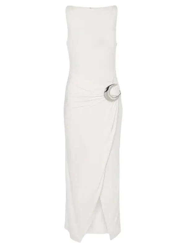 Staud Talia Wrap Dress - White