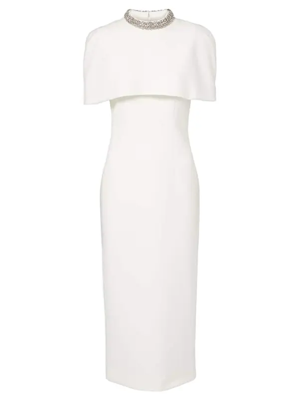 Roland Mouret Embellished Crêpe Cocktail Dress - White