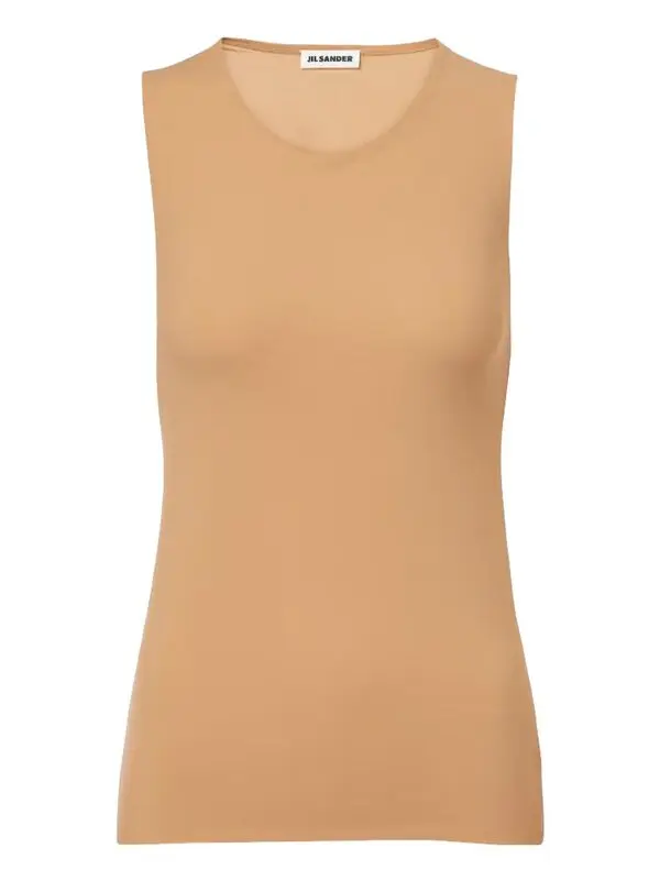 JIL SANDER Jersey Tank Top - Brown
