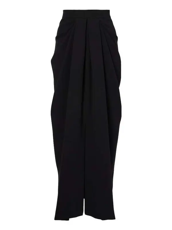 Max Mara Ridente Pleated Maxi Skirt - Black