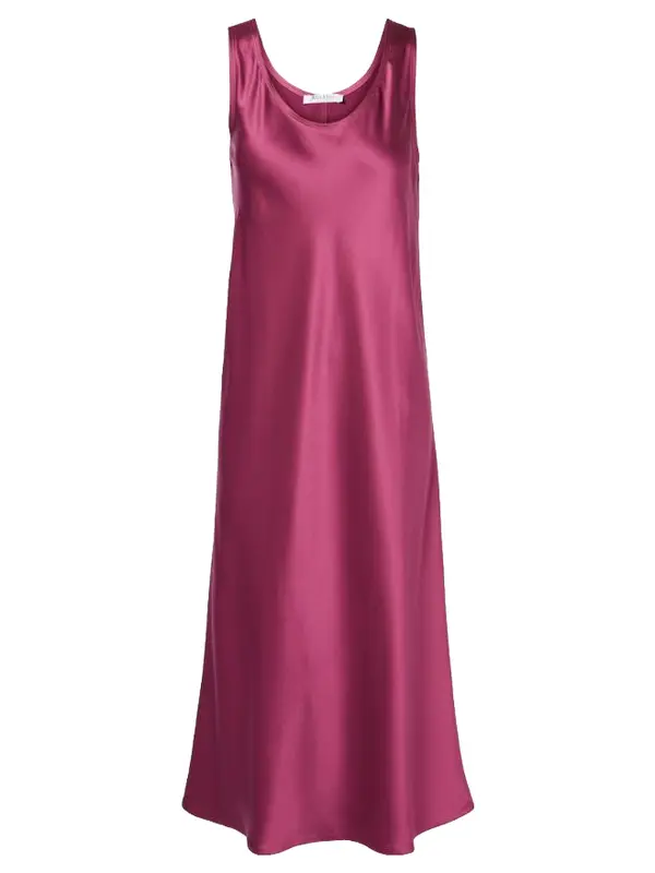 Max Mara Banjo Silk Satin Midi Dress - Pink
