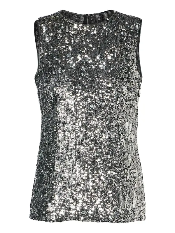 Dolce & Gabbana Sequined Top - Silver