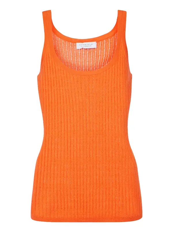 Gabriela Hearst Nevin Pointelle Tank Top - Orange