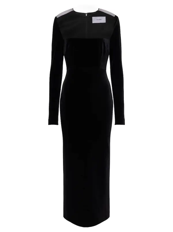 Alex Perry Velvet Minidress - Black