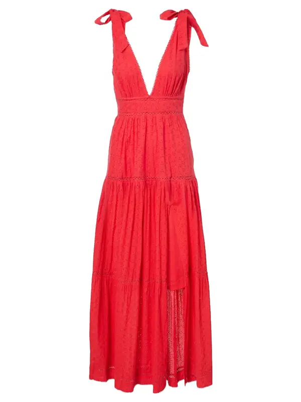 Poupette St Barth Cotton Dress - Red
