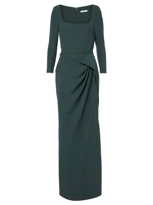 Safiyaa Mahir Draped Gown - Green