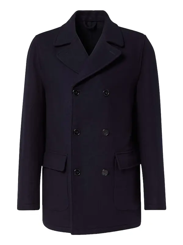 Thom Sweeney Double-breasted Pea Coat - Blue