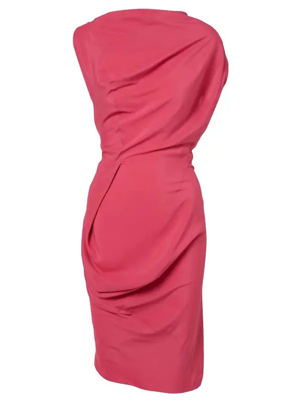 VIVIENNE WESTWOOD Fond Draped Midi Dress - Pink