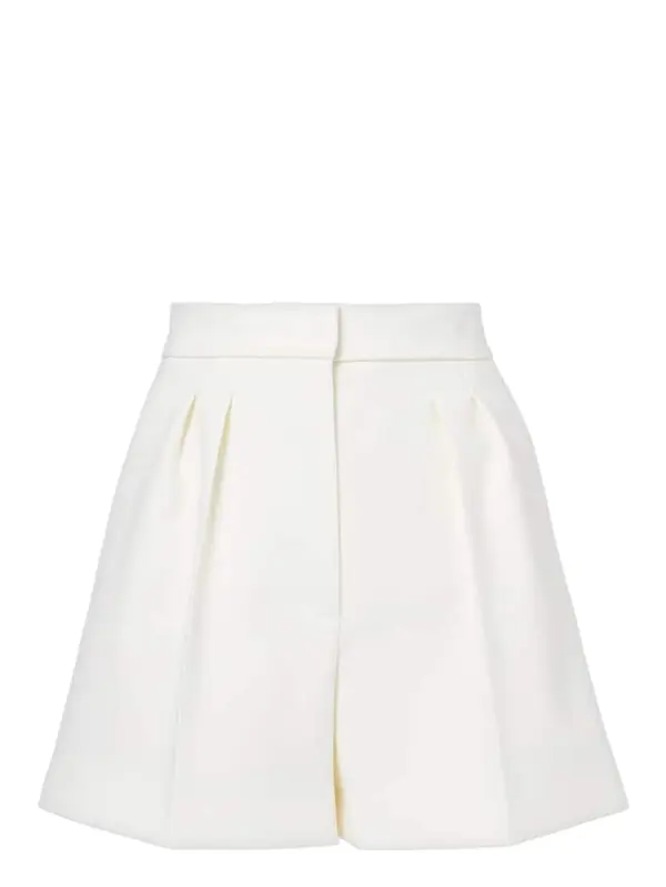 Max Mara Zic High-rise Wool-blend Shorts - White