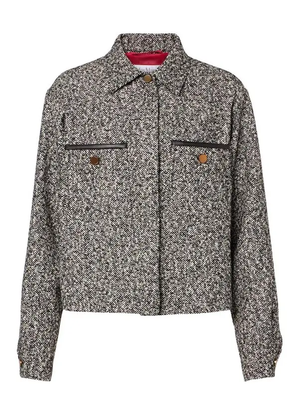 Max Mara Demien Wool-blend Tweed Jacket - Black