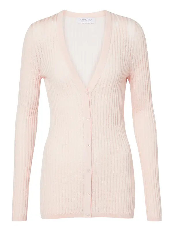 Gabriela Hearst Emma Pointelle Cardigan - Pink