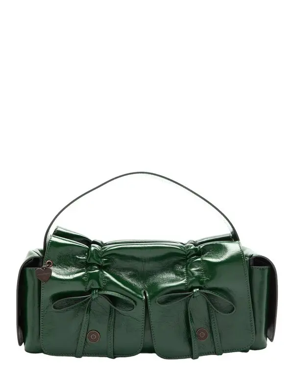 Acne Studios Leather Top Handle Bag - Dark Green