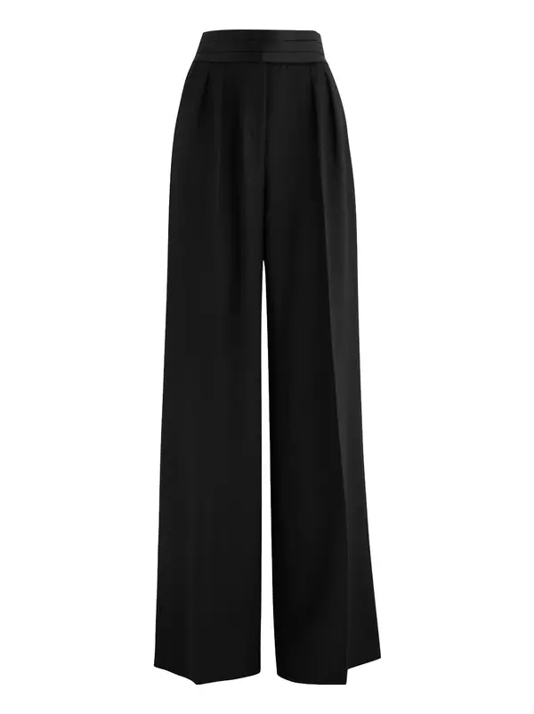 Rebecca Vallance Eclipse Satin-paneled Trousers - Black