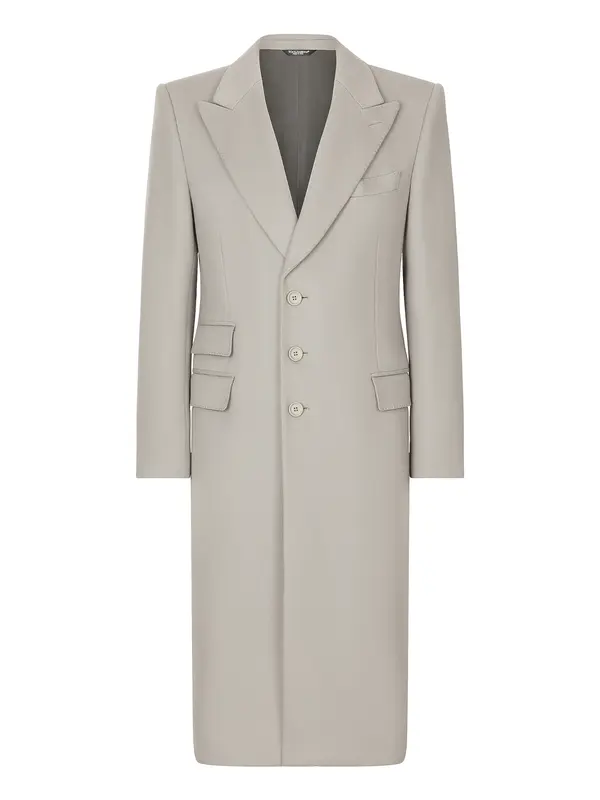 Dolce & Gabbana Single-breasted Double Cashmere Coat - Grey