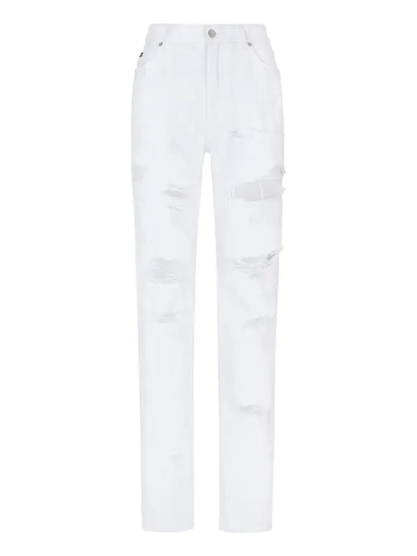 Dolce & Gabbana Ripped Boyfriend Jeans - Multicolor